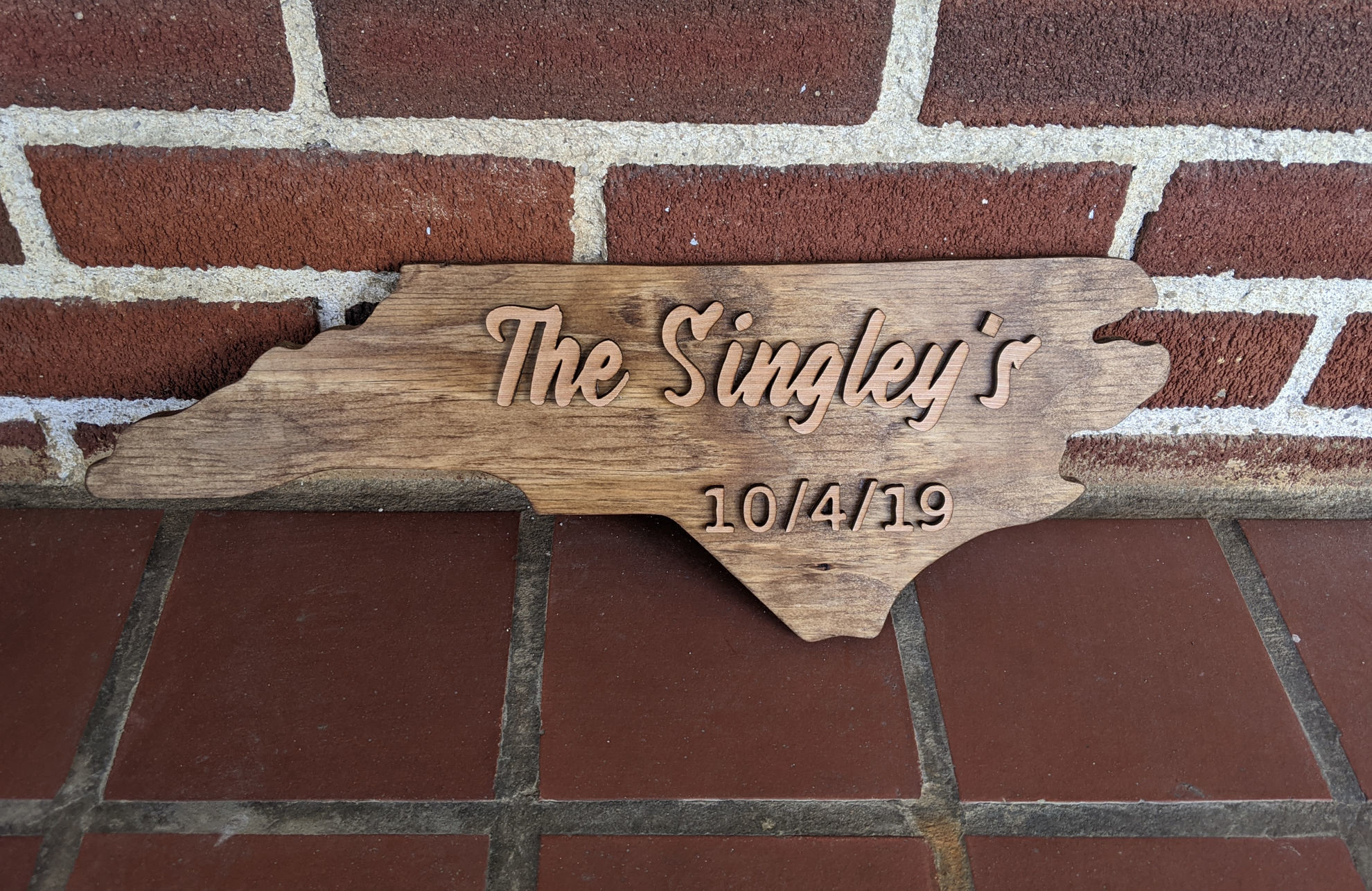 Arc + Oak. Personalized NC State Sign