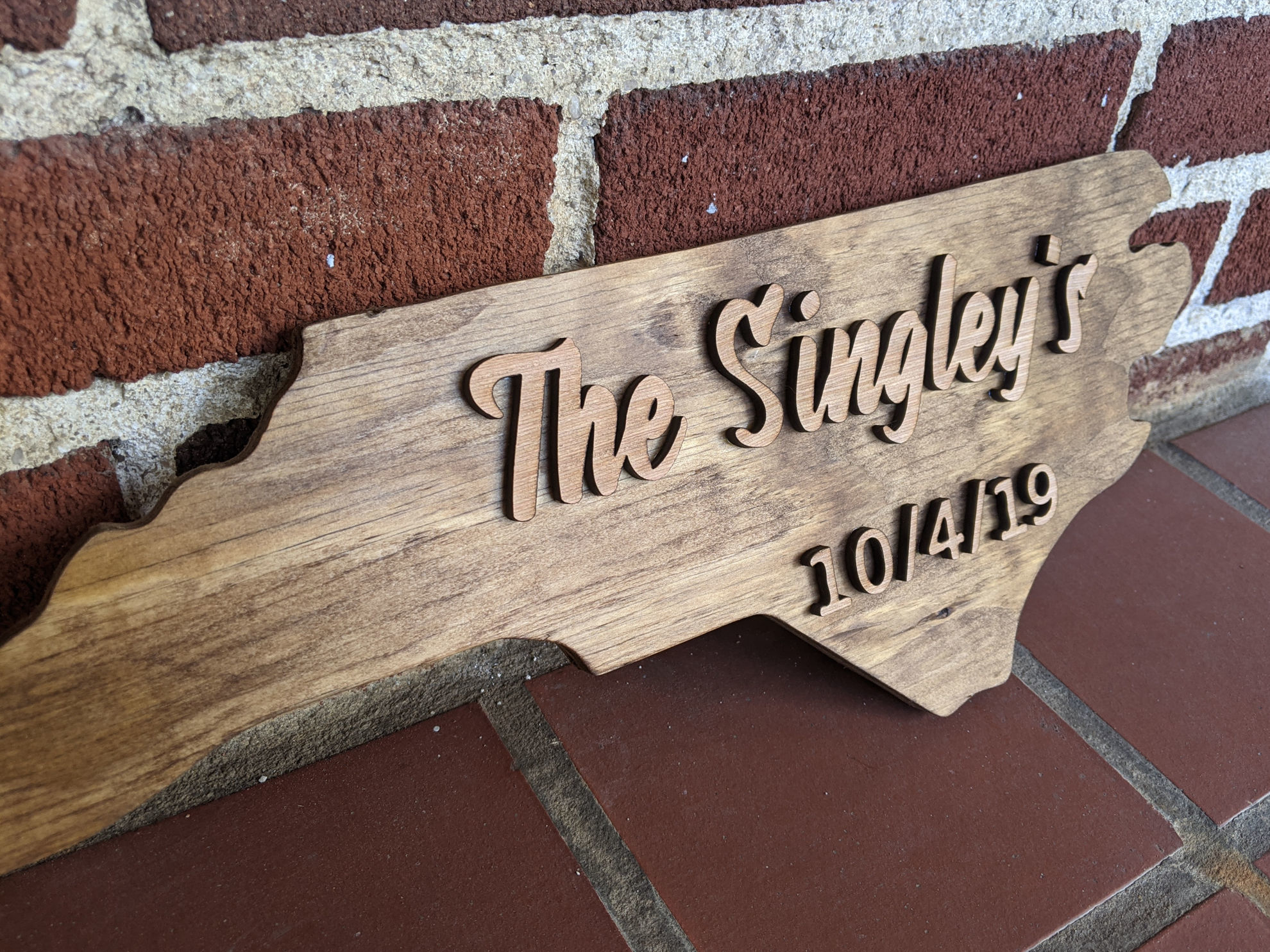 Arc + Oak. Personalized NC State Sign